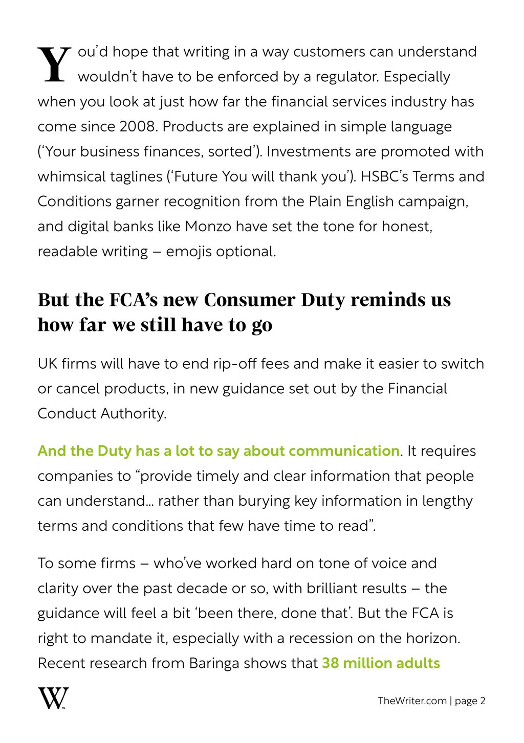 The clock's ticking for banks to bin bad writing | The Writer